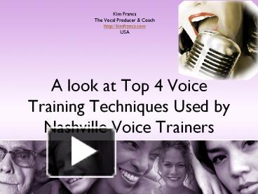 A look at Top 4 Voice Training Techniques Used by Nashville Voice ...