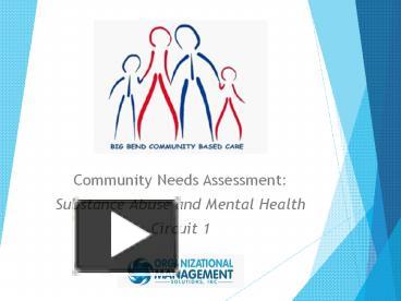 Community Needs Assessment: presentation | free to view