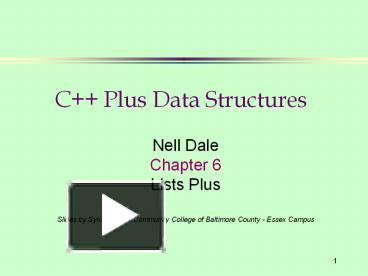 PPT – Nell Dale PowerPoint presentation | free to download - id: 75b808 ...