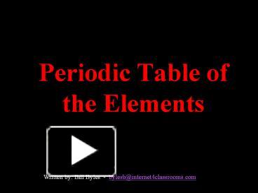 PPT – Periodic Table of the Elements PowerPoint presentation | free to ...