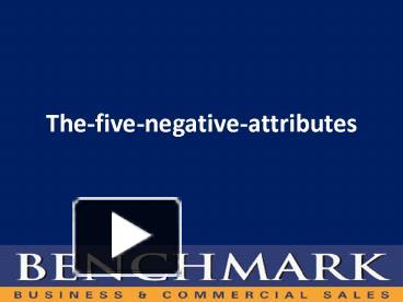 PPT – The-five-negative-attributes PowerPoint presentation | free to ...