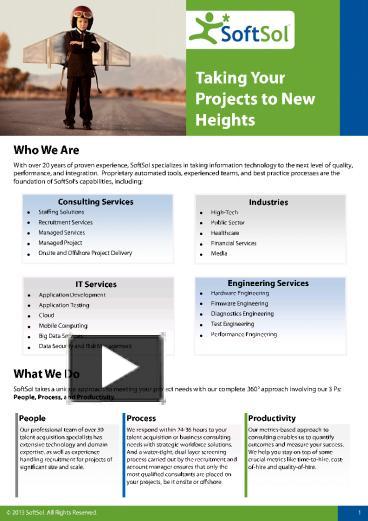 Softsol Consulting - Take your project to new heights presentation ...