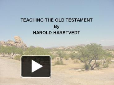 TEACHING THE OLD TESTAMENT presentation | free to download