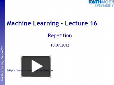 PPT – Machine Learning PowerPoint presentation | free to view - id ...