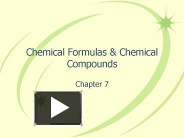 Chemical Formulas presentation | free to download