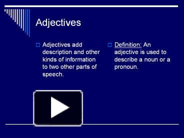 Adjectives presentation | free to download