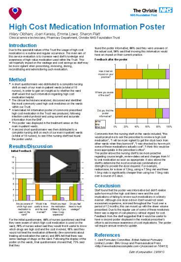 PPT – High Cost Medication Information Poster PowerPoint presentation ...