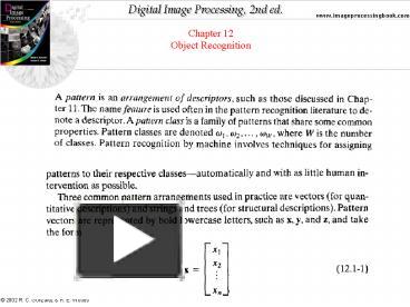 PPT – Object Recognition PowerPoint presentation | free to view - id ...