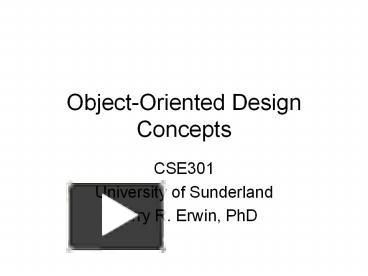 PPT – Object-Oriented Design Concepts PowerPoint presentation | free to ...