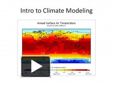 Intro to Climate Modeling presentation | free to download