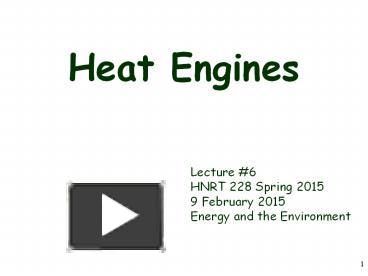 PPT – Heat Engines PowerPoint presentation | free to download - id ...