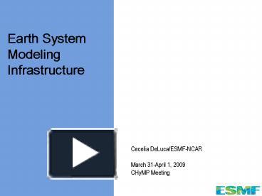 PPT – Earth System Modeling Infrastructure PowerPoint presentation ...