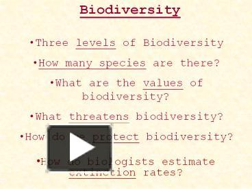 Biodiversity presentation | free to download