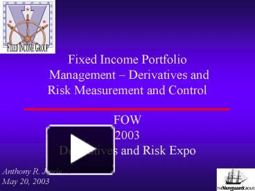 Fixed Income Portfolio presentation | free to view