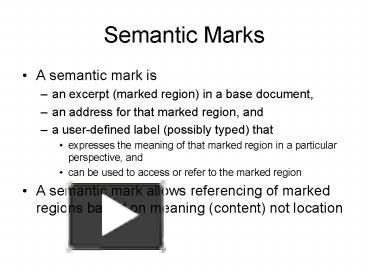 Semantic Marks presentation | free to download