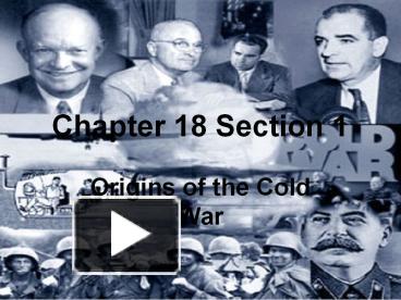 PPT – Chapter 18 Section 1 PowerPoint presentation | free to view - id ...