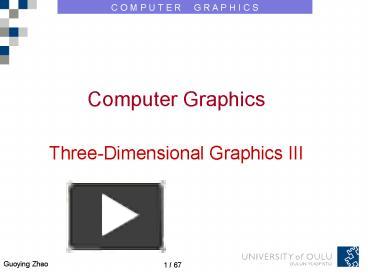 PPT – Computer Graphics PowerPoint presentation | free to view - id ...