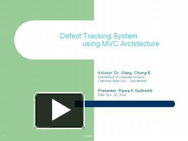 PPT – Defect Tracking System using MVC Architecture PowerPoint ...