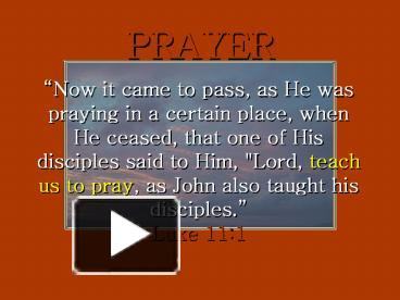 PRAYER presentation | free to download