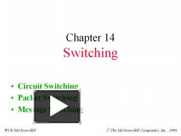 PPT – Chapter 14 Switching PowerPoint presentation | free to download ...