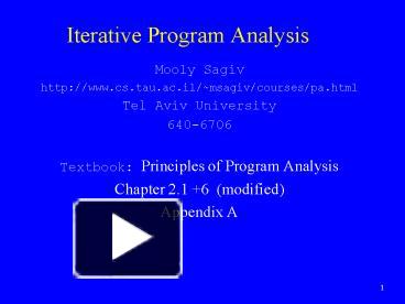 PPT – Iterative Program Analysis PowerPoint presentation | free to ...