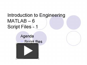 PPT – Introduction to Engineering MATLAB PowerPoint presentation | free ...