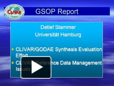 PPT – GSOP Report PowerPoint presentation | free to download - id ...