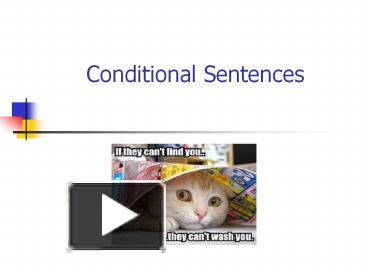 Conditional Sentences presentation | free to download