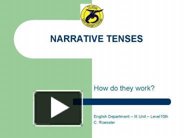PPT – NARRATIVE TENSES PowerPoint presentation | free to download - id ...
