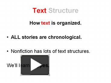 Text Structure presentation | free to download