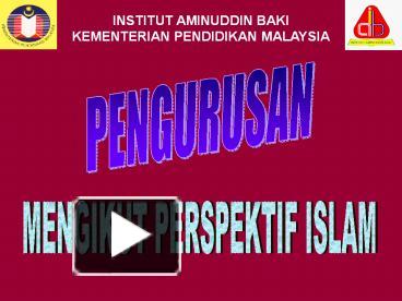 INSTITUT AMINUDDIN BAKI KEMENTERIAN PENDIDIKAN MALAYSIA presentation ...