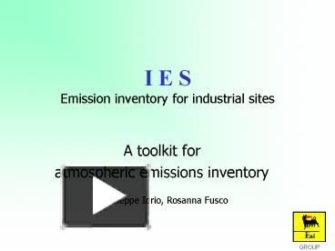 PPT – I E S Emission inventory for industrial sites PowerPoint ...