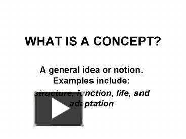 WHAT IS A CONCEPT? presentation | free to download