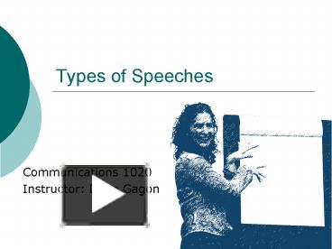 Types of Speeches presentation | free to download
