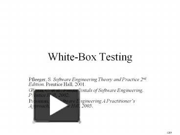 White-Box Testing presentation | free to view