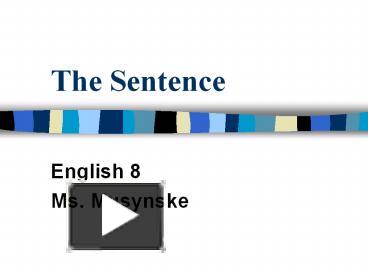 PPT – The Sentence PowerPoint presentation | free to download - id ...