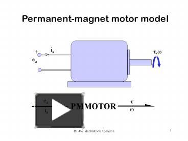 PPT – Permanent-magnet motor model PowerPoint presentation | free to ...