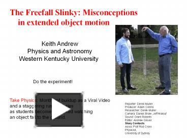 The Freefall Slinky: Misconceptions presentation | free to view