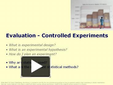 PPT – Evaluation - Controlled Experiments PowerPoint presentation ...