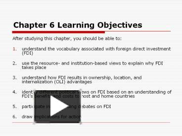 Chapter 6 Learning Objectives presentation | free to download