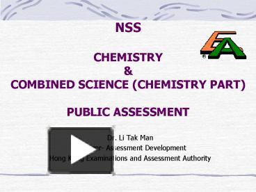 PPT – NSS CHEMISTRY PowerPoint presentation | free to download - id ...