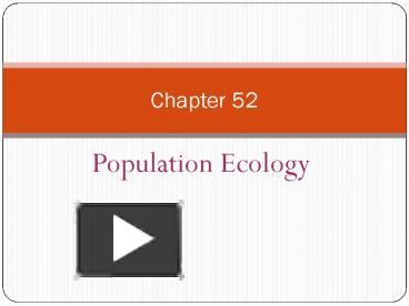 PPT – Population Ecology PowerPoint presentation | free to download ...