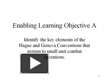 PPT – Enabling Learning Objective A PowerPoint presentation | free to ...