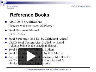 PPT – AISC 2005 Specifications PowerPoint presentation | free to view ...