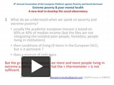 PPT – 4th Annual Convention of the European Platform against Poverty ...