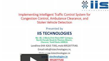 Implementing Intelligent Traffic Control System for Congestion Control ...