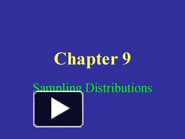 PPT – Sampling Distributions PowerPoint presentation | free to view ...