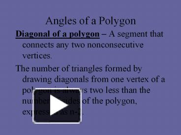 PPT – Angles of a Polygon PowerPoint presentation | free to view - id ...