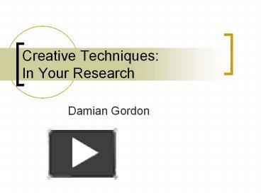 Damian Gordon presentation | free to download