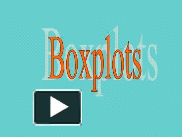 PPT – Boxplots PowerPoint presentation | free to download - id: 76ef43 ...